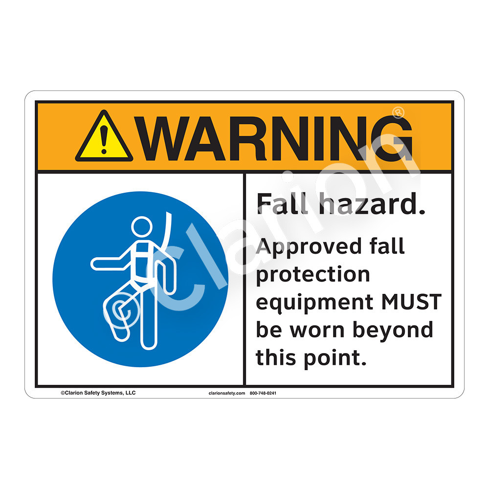 Fall Protection Signs | Clarion safety Systems