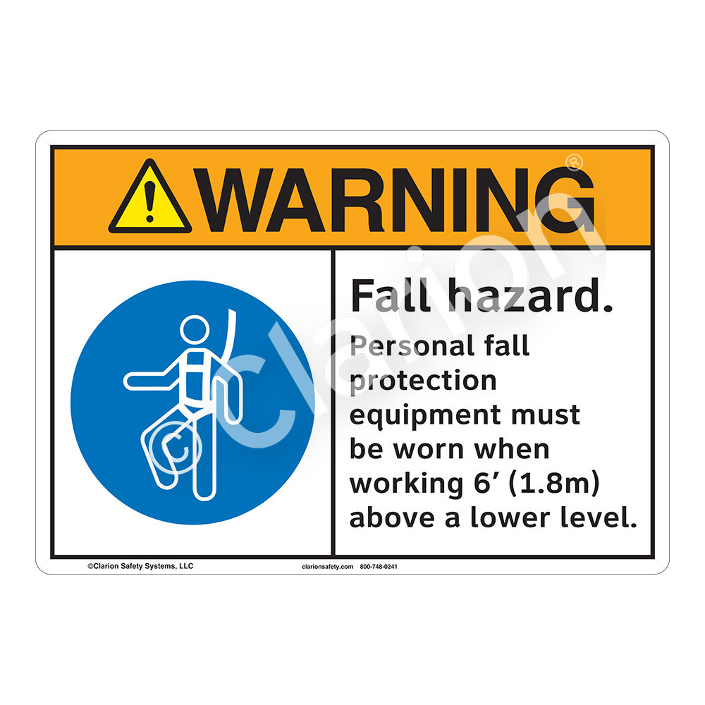 Fall Protection Signs | Clarion safety Systems