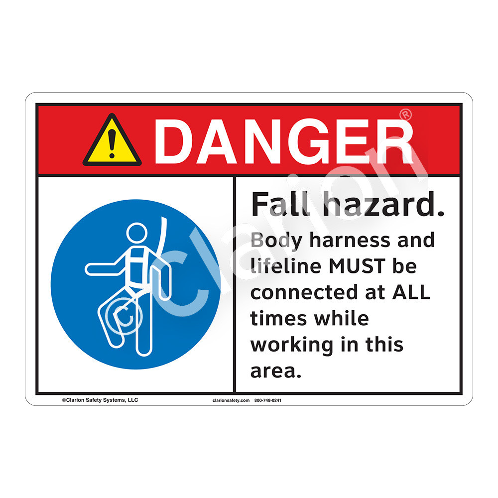 Fall Protection Signs | Clarion safety Systems