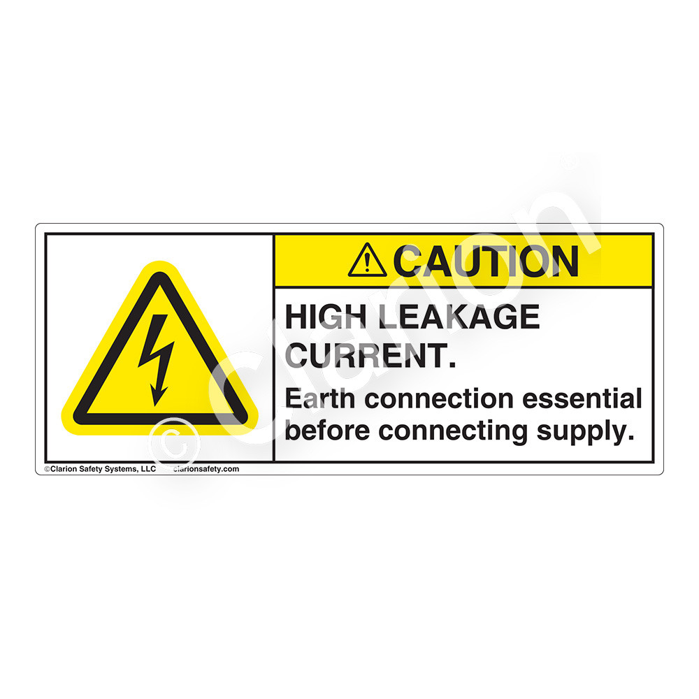 Electrical Grounding Safety Labels | Clarion Safety Systems