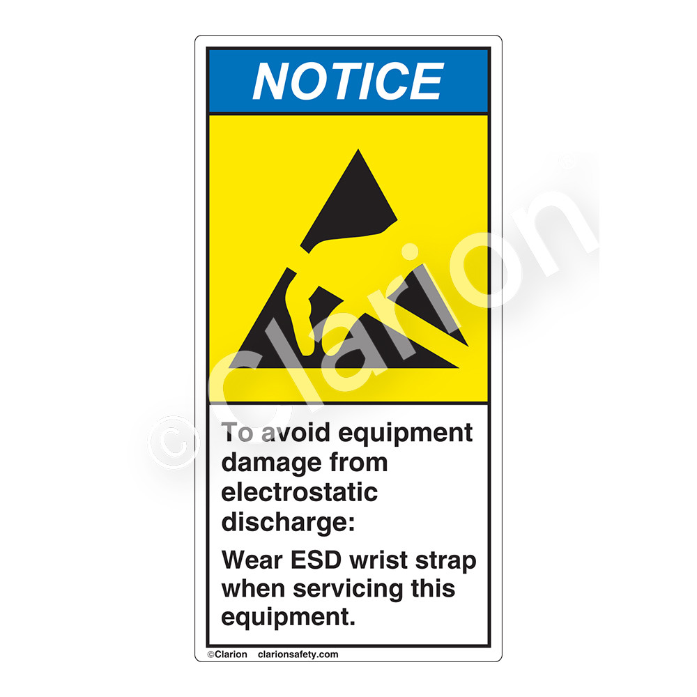 Electrostatic Discharge Safety Labels | Clarion Safety Systems