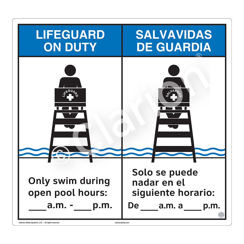 Lifeguard Signs | Clarion Safety Systems