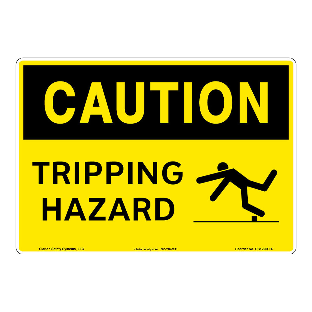 Caution/Tripping Hazard Sign (OS1226CH-) Sign