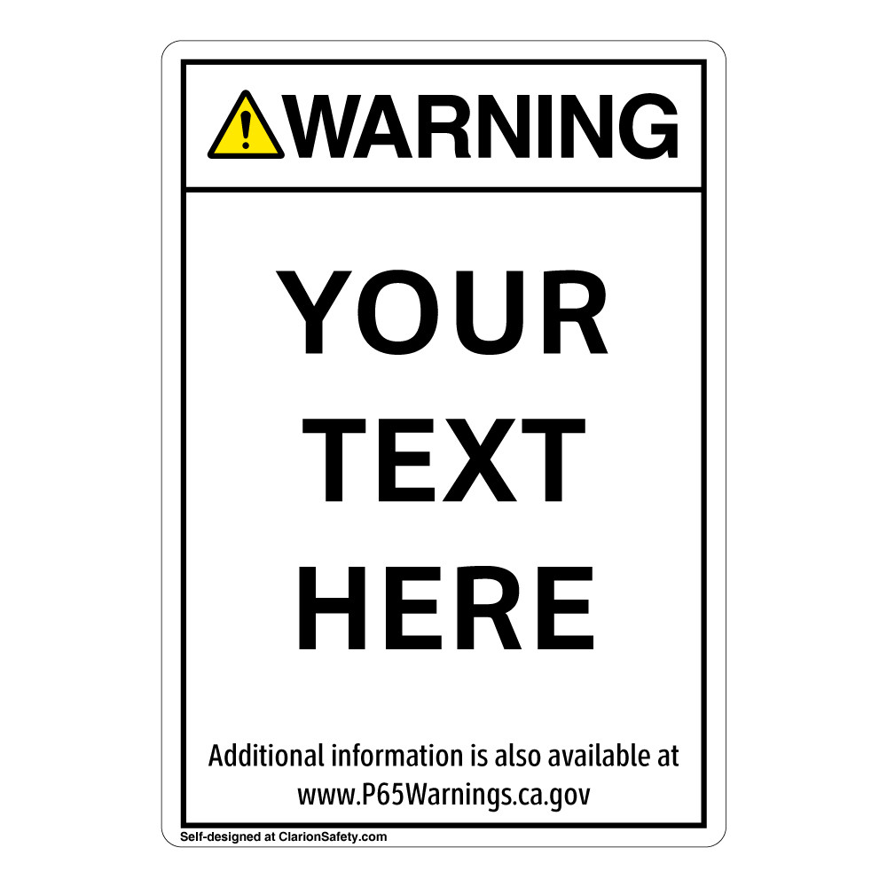 Custom Safety Signs | Clarion Safety Systems