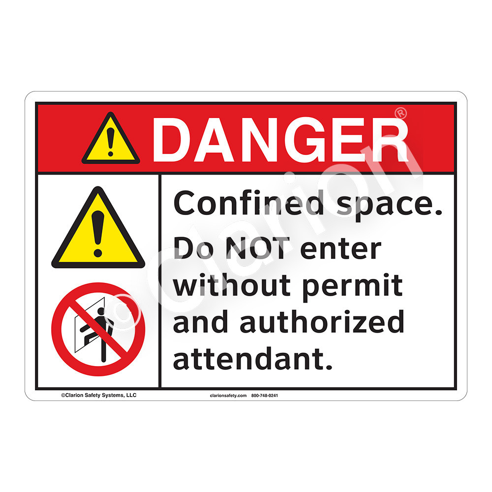 Danger Confined Space (F1147-) Sign