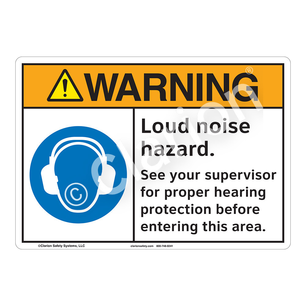 Warning Loud Noise (F1199-) Sign