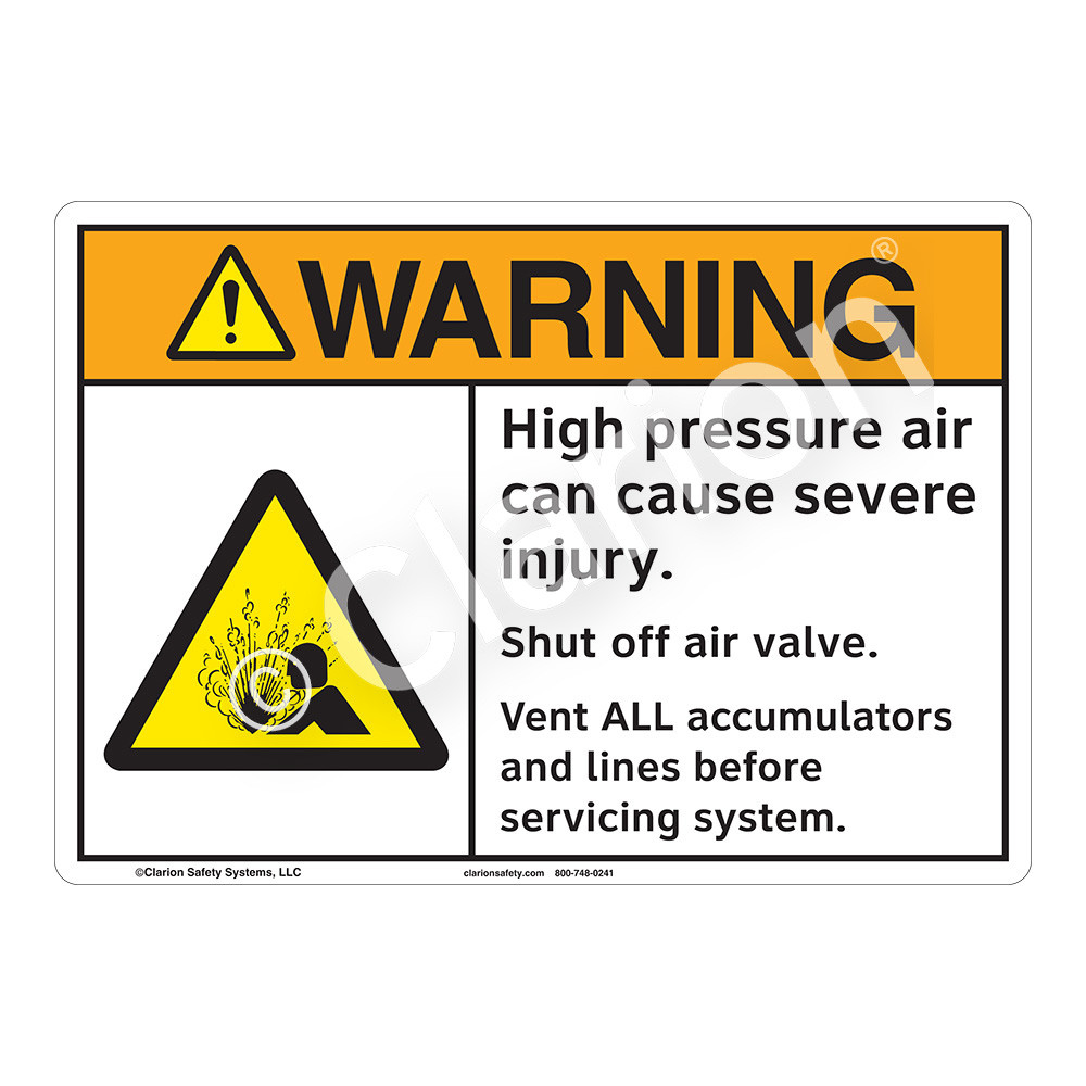 Warning High Pressure (F1221-) Sign