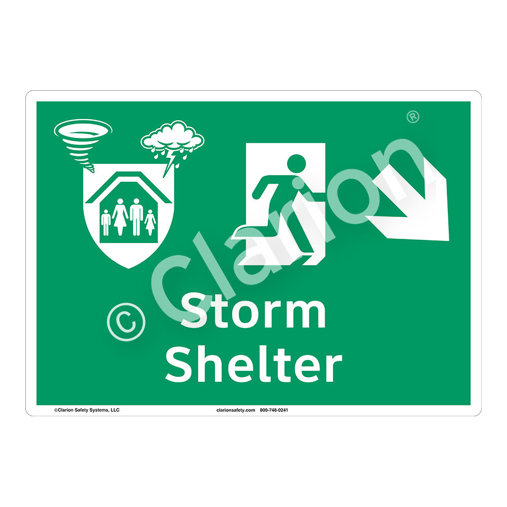 Storm Shelter (F1301-) Sign
