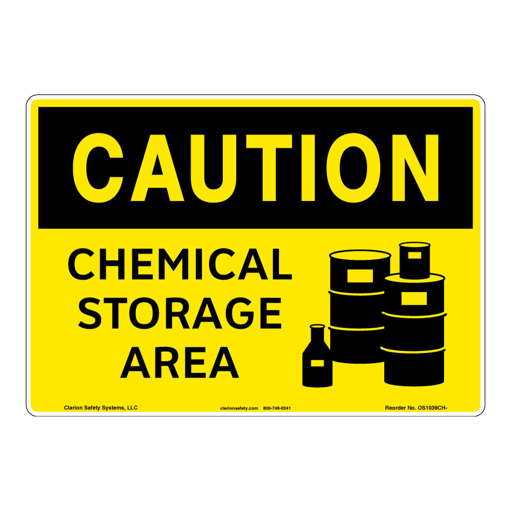 Caution/Chemical Storage Sign (OS1039CH-) Sign