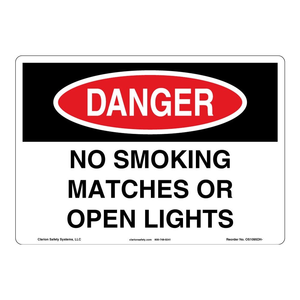 Danger/No Smoking Sign (OS1095DH-) Sign