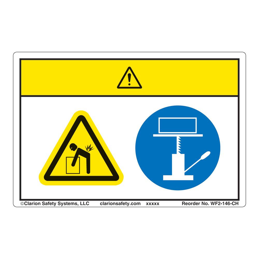 Caution/Lift Hazard Label (WF2-146-CH) | Clarion Safety Systems