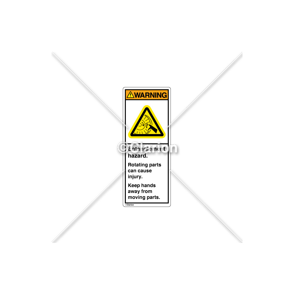 Warning/Entanglement Hazard (H5161-U81WVPI) label