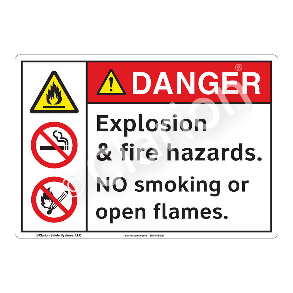 Explosion Hazard Signs | Clarion safety Systems