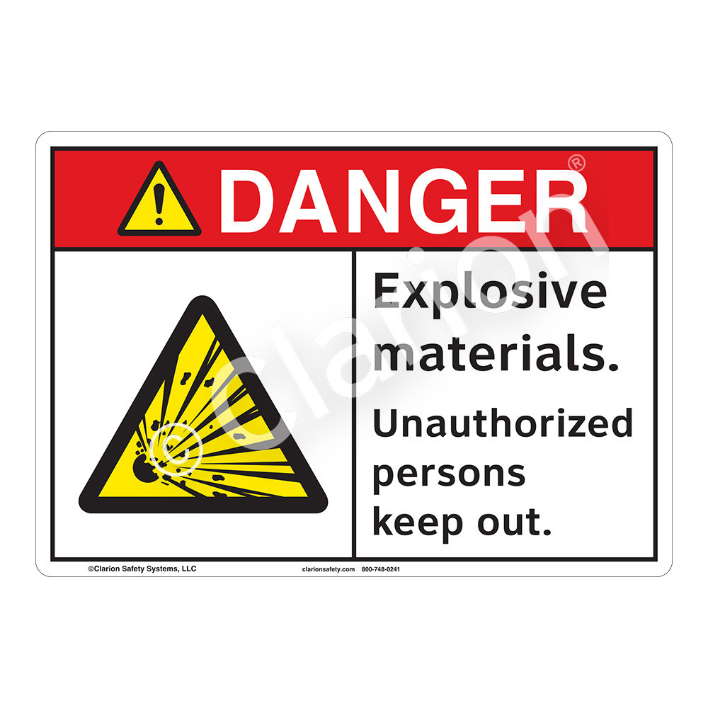 Explosion Hazard Signs | Clarion safety Systems