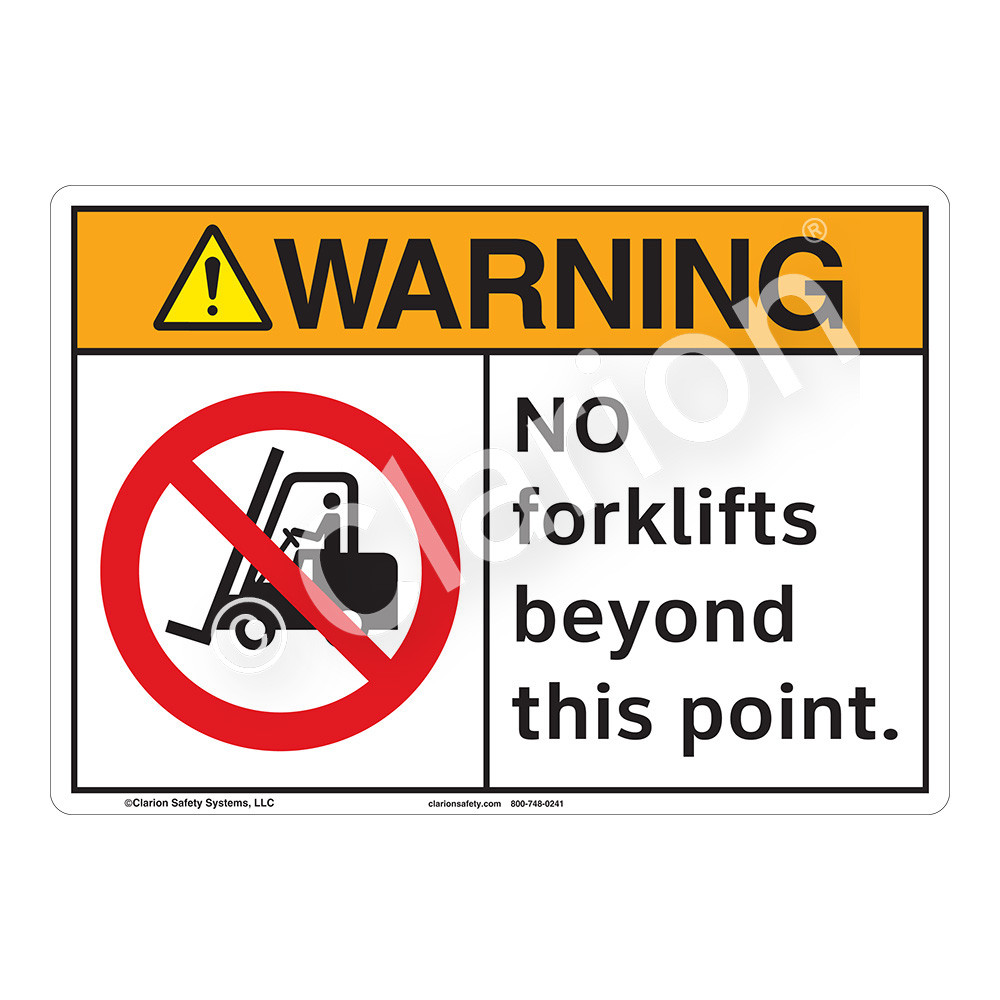 Forklift Signs | Clarion safety Systems
