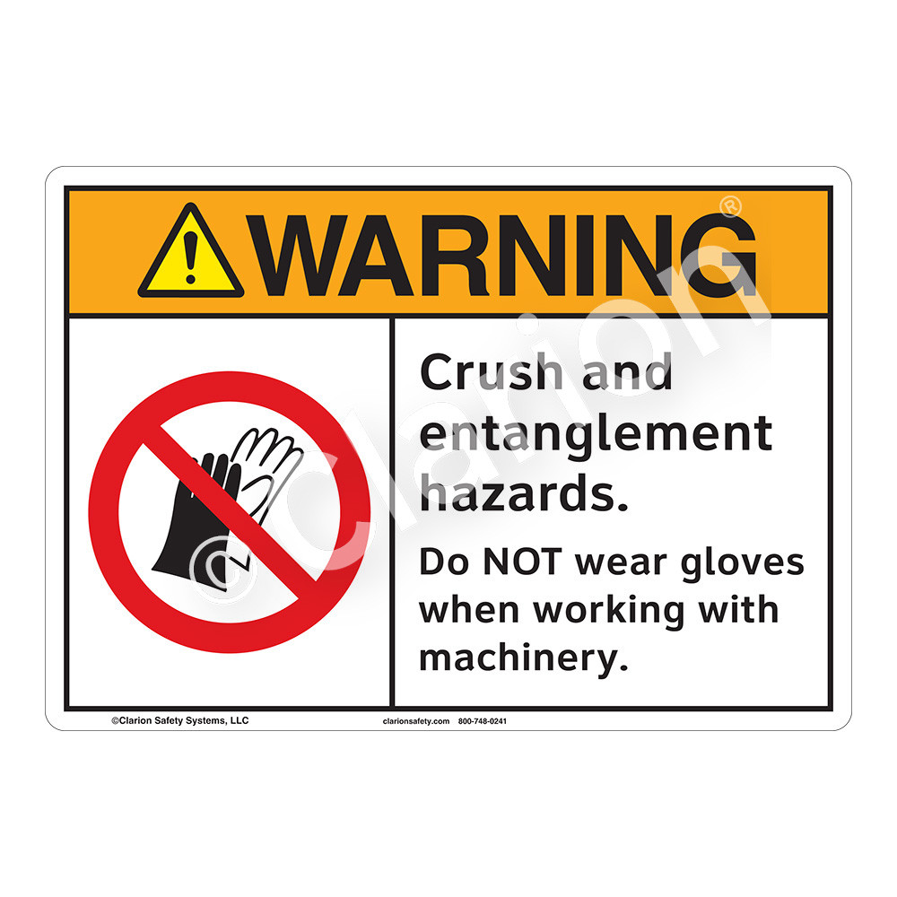 Safety Gloves Signs | Clarion safety Systems