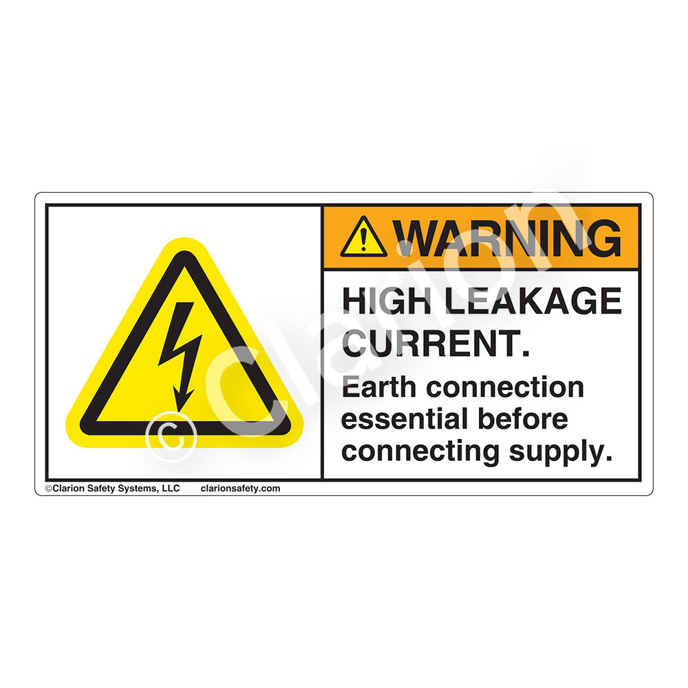 Electrical Grounding Safety Labels | Clarion Safety Systems
