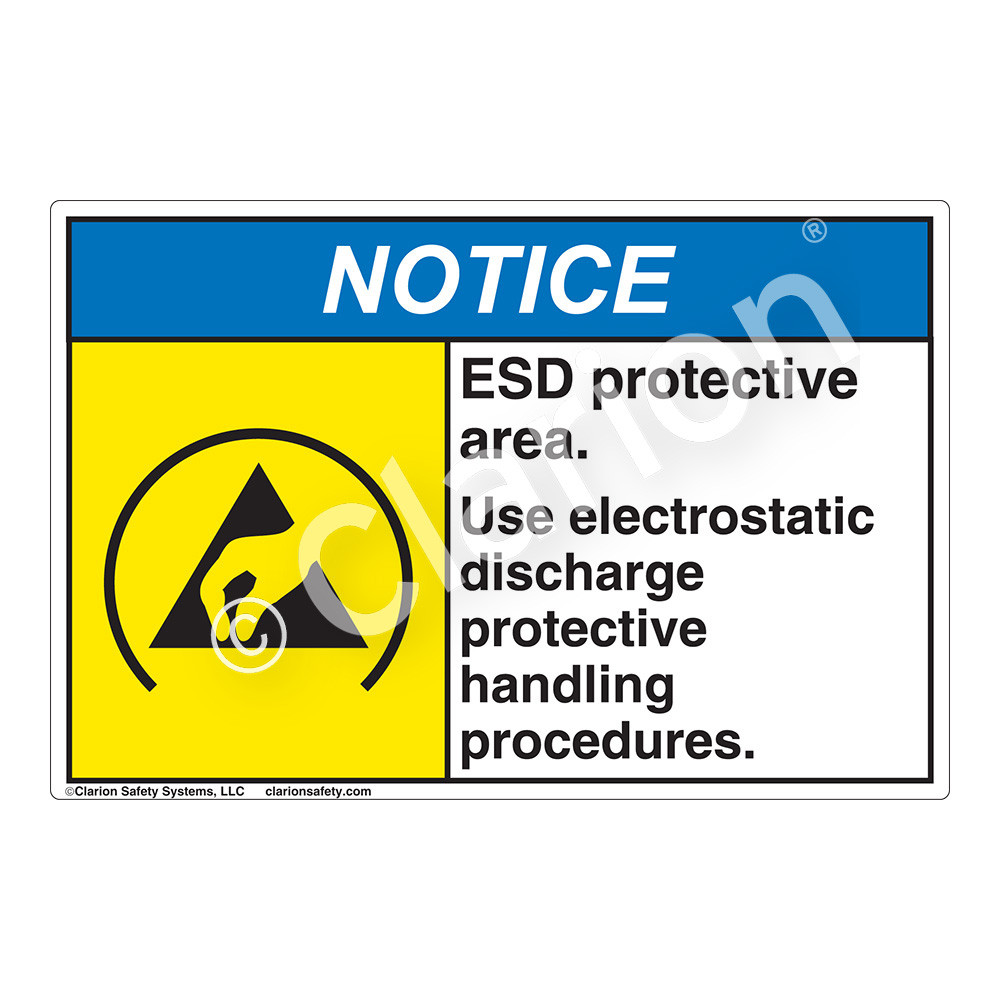 Electrostatic Discharge Safety Labels | Clarion Safety Systems
