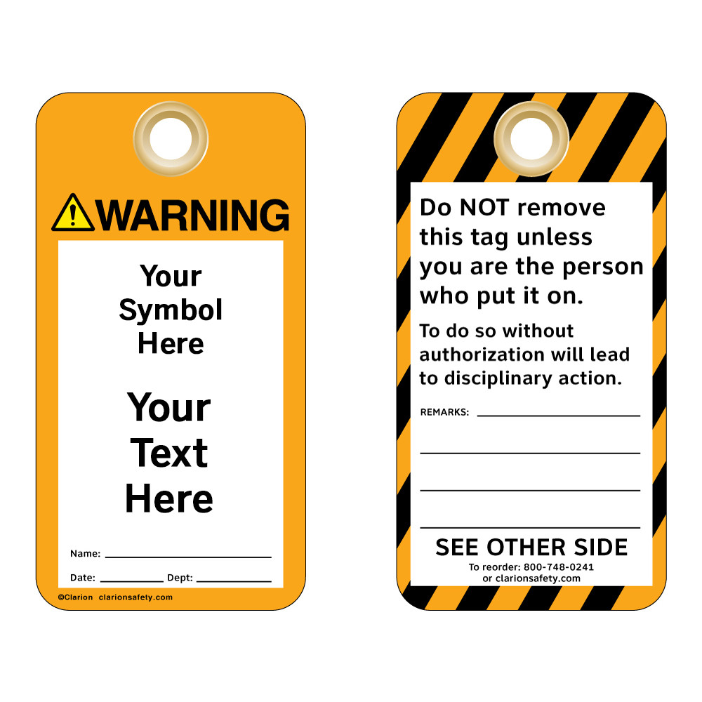 Custom Warning Label | Symbol and Text | Clarion Safety Systems