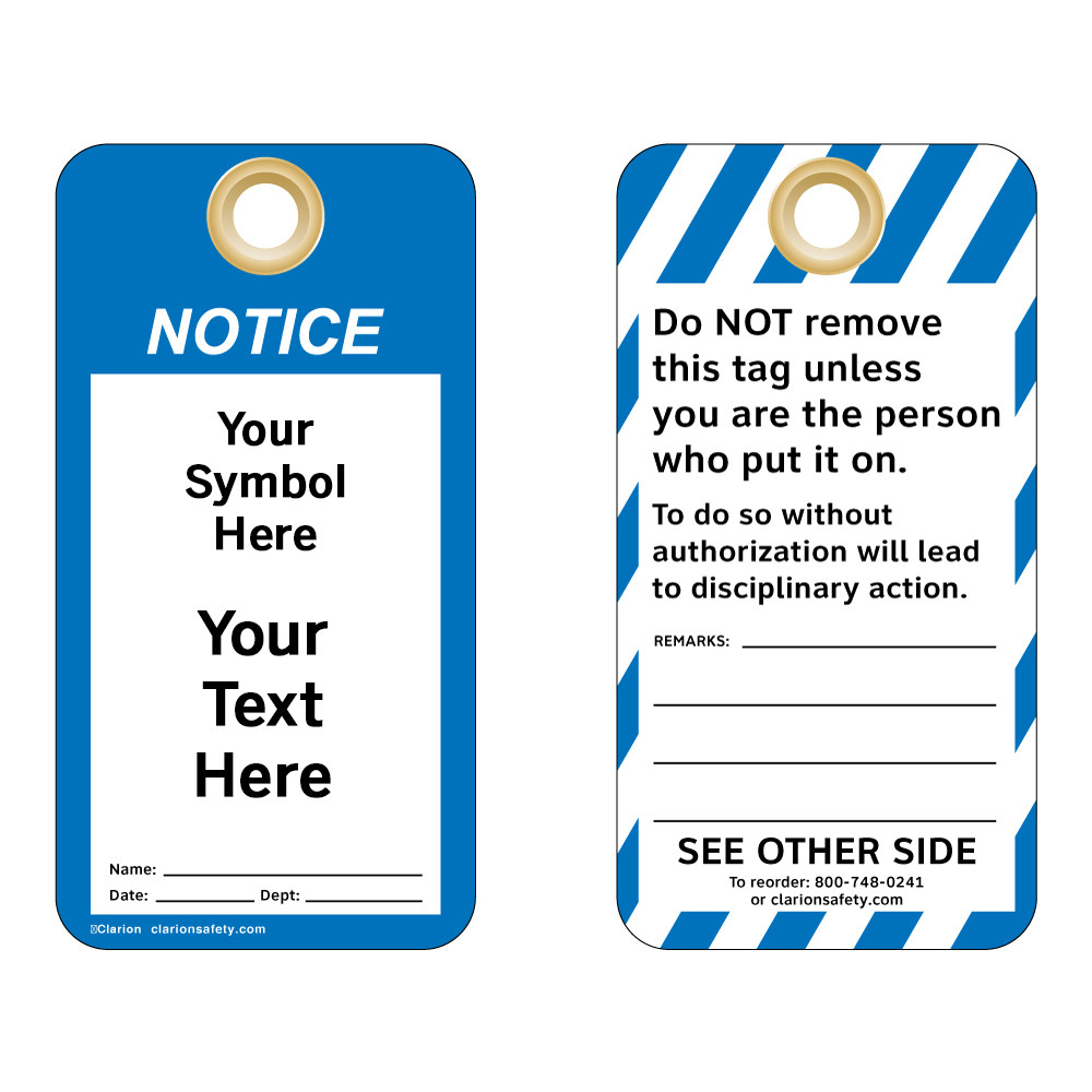 Custom Notice Tags | Clarion Safety Systems