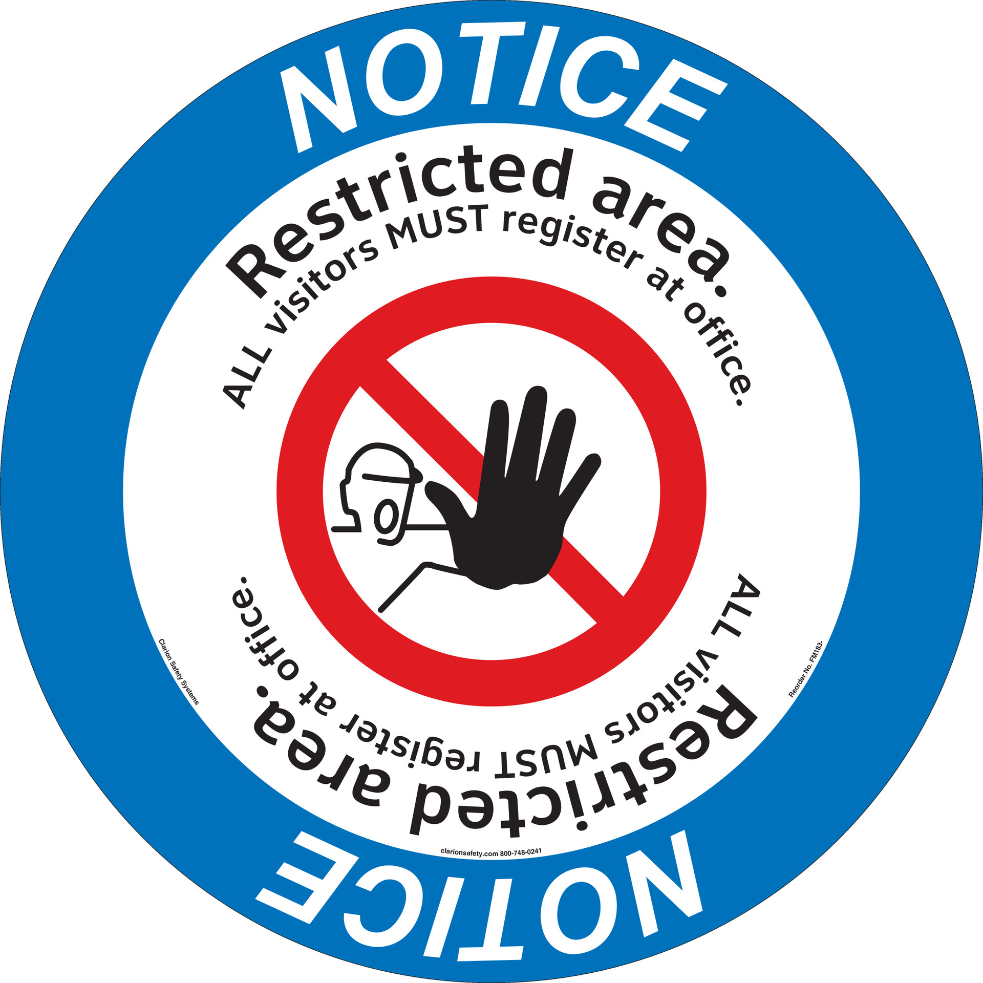 Caution/Restricted area Radiation hazard Floor Marker (FM184 ...