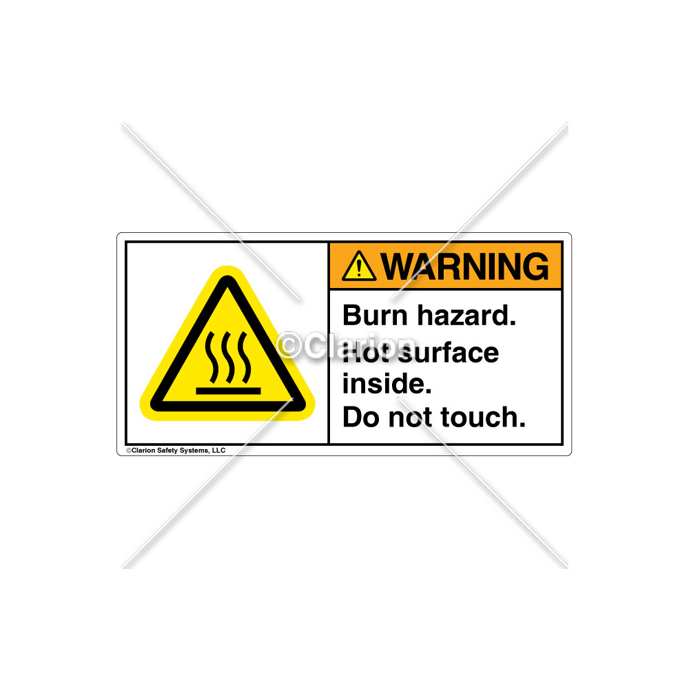 Warning/Burn Hazard (H6043-BPWHPL) label