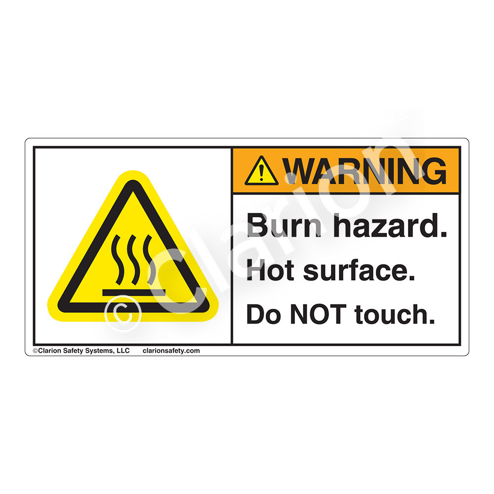 Thermal Hazard Labels | Clarion Safety Systems