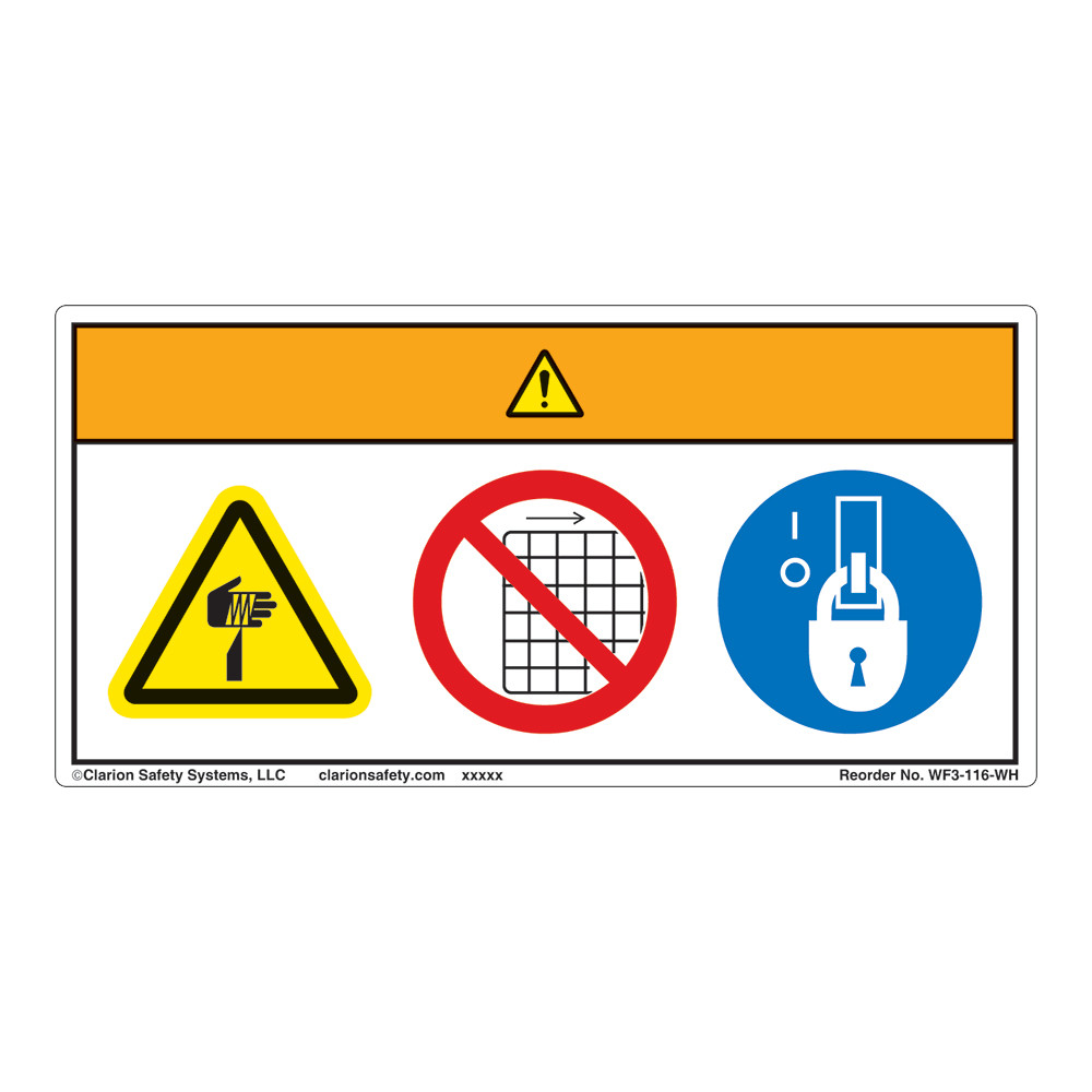 Cutting Hazard Safety Labels | Clarion Safety Systems