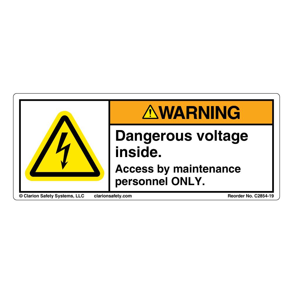 Warning/Hazardous Voltage (H5025-454WHP-19) label