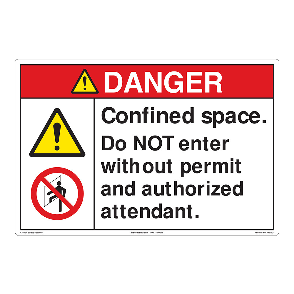 Confined Space Signs | Clarion safety Systems