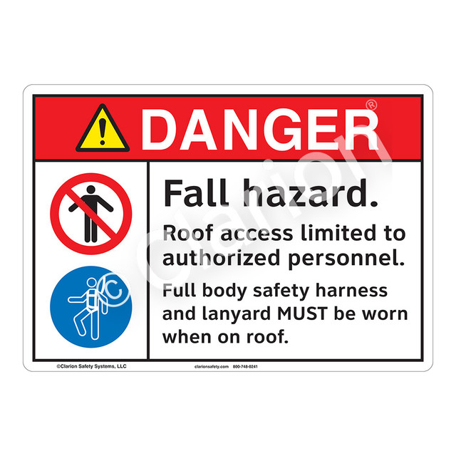 Fall Protection Signs | Clarion safety Systems