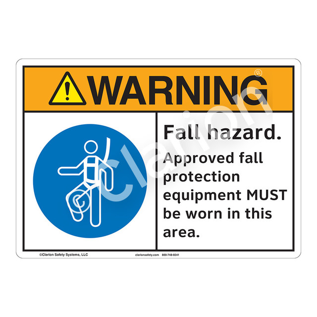 Fall Protection Signs | Clarion safety Systems