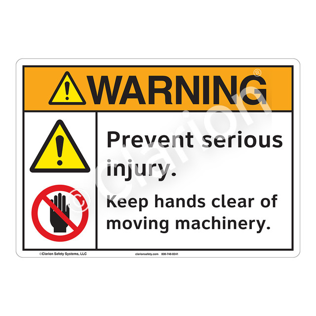 Entanglement Hazard Signs | Clarion safety Systems