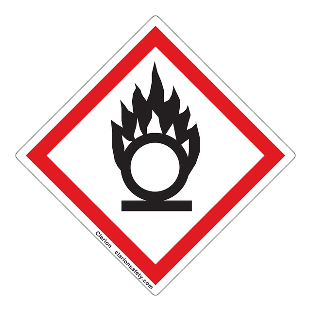Flame Over Circle (GHS6245-) Label