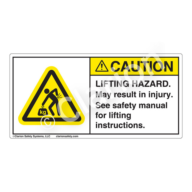 Lift Hazard Labels | Clarion Safety Systems