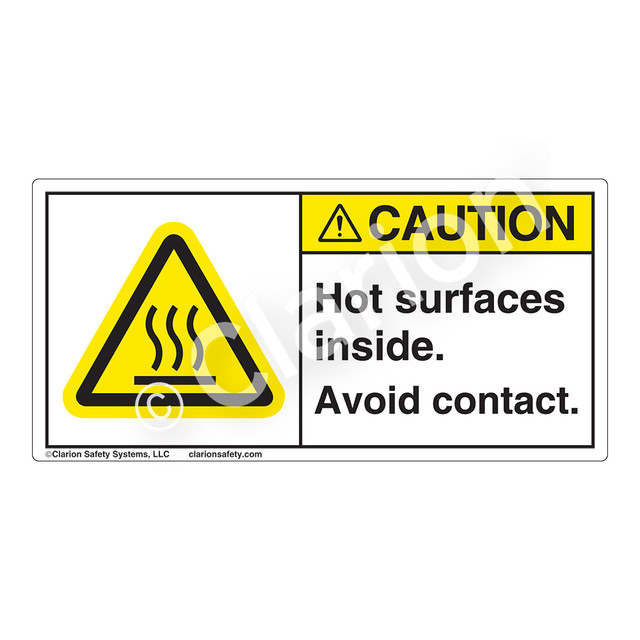 Thermal Hazard Labels | Clarion Safety Systems