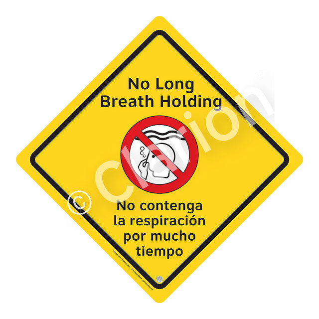 No Long Breath Holding Safety Signs | Clarion Safety Systems