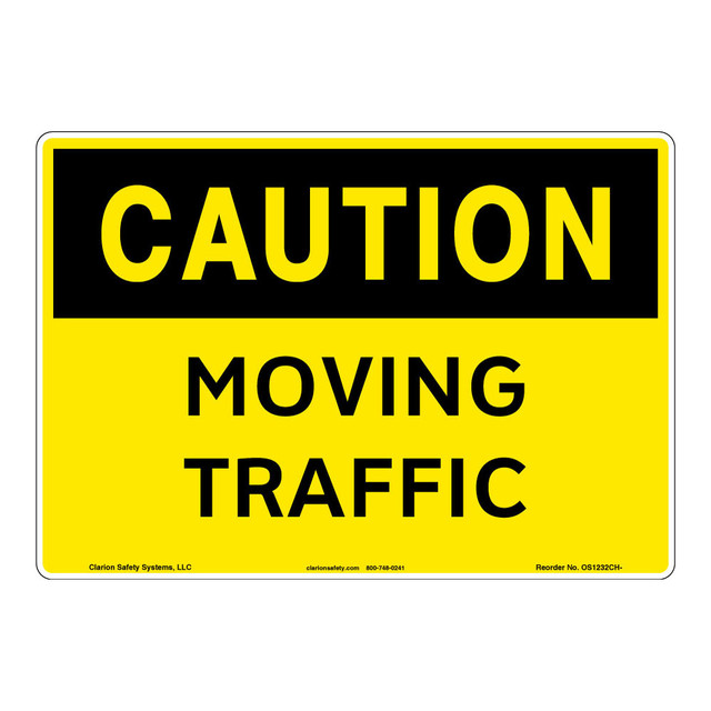 Caution/Moving Traffic Sign (OS1232CH-) Sign