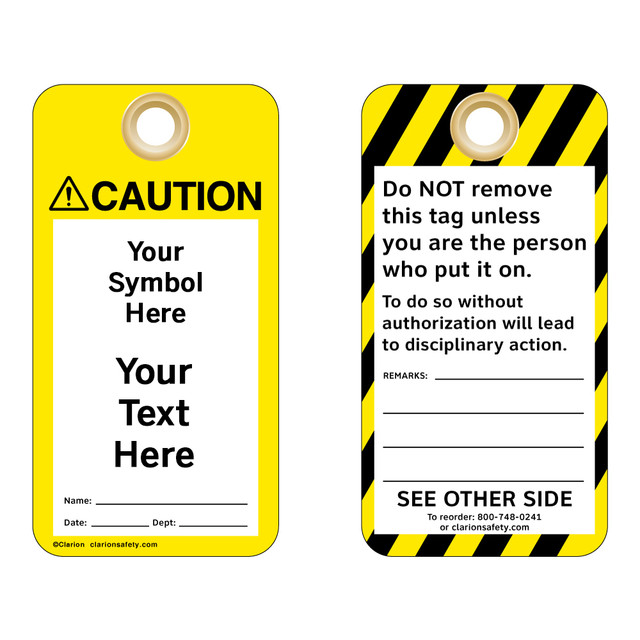 Custom Caution Label | Symbol and Text | Clarion Safety Systems