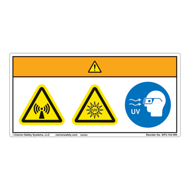 Radiation (UV, IR and RF) Labels | Clarion Safety Systems