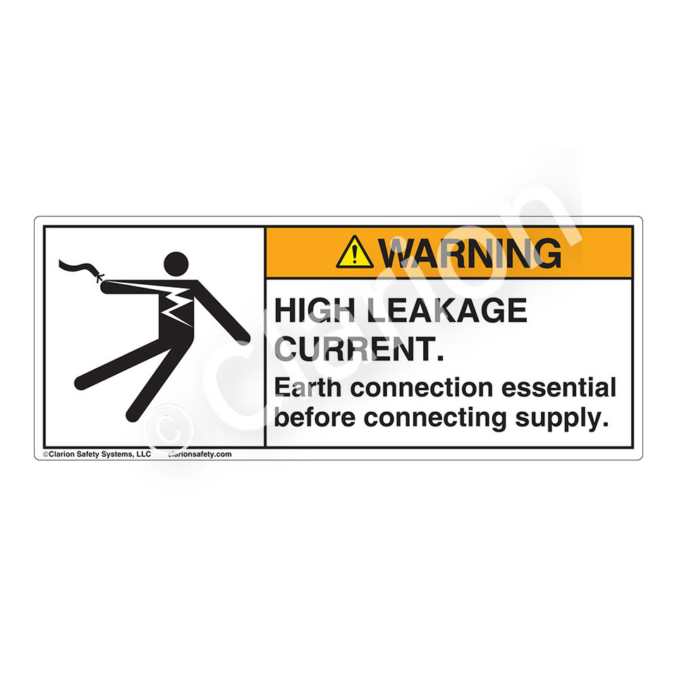 Electrical Grounding Safety Labels | Clarion Safety Systems