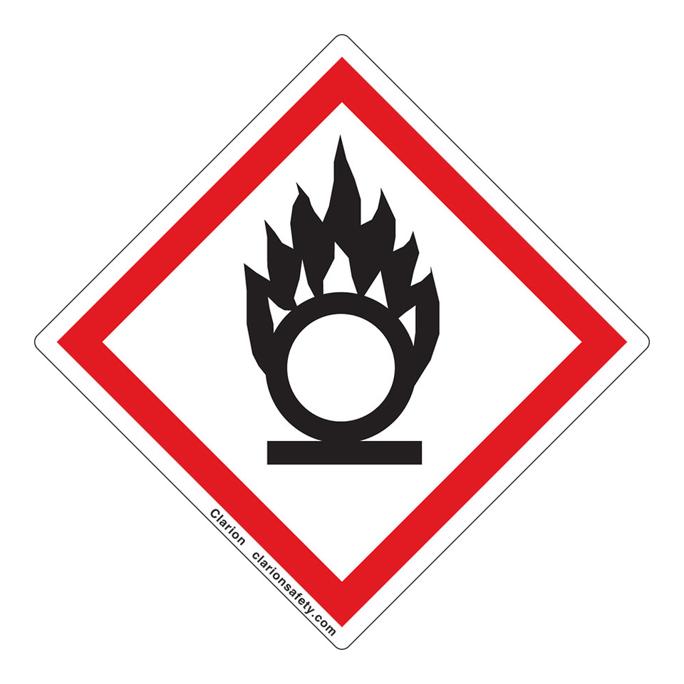 Flame Over Circle (GHS6245-) Label
