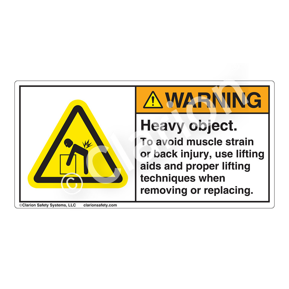 Lift Hazard Labels | Clarion Safety Systems