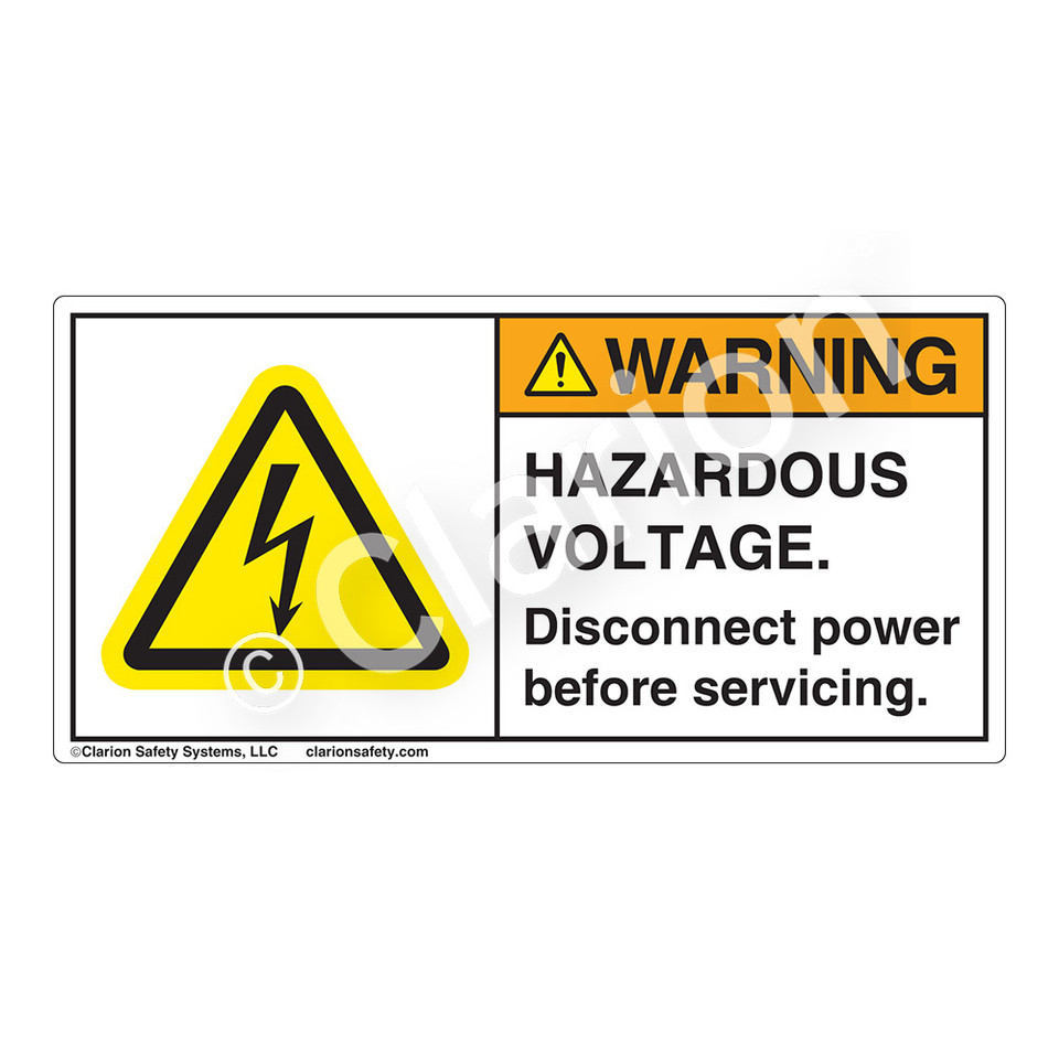 Electrical Disconnect Safety Labels | Clarion Safety Systems