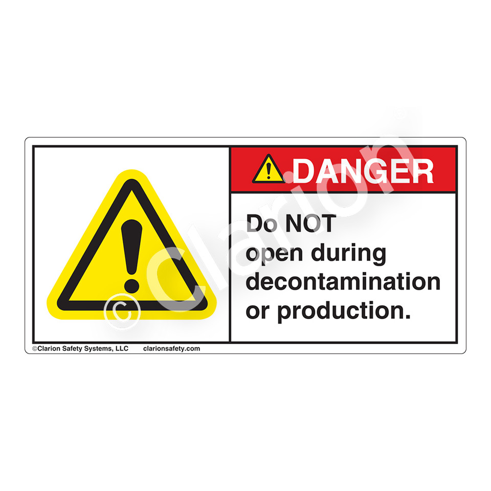 Danger/Do Not Open (H6014-N10DH) Label