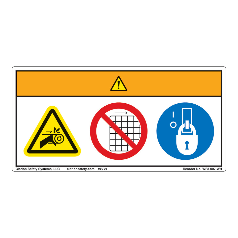 Cutting Hazard Safety Labels | Clarion Safety Systems