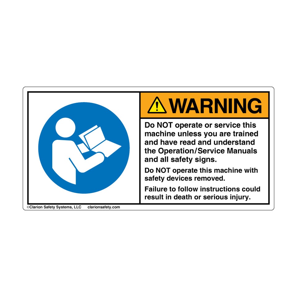 Do Not Operate With Guard Removed (IS6060-) Label