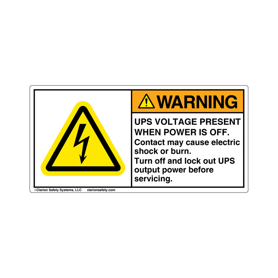 Electrical Disconnect Safety Labels | Clarion Safety Systems