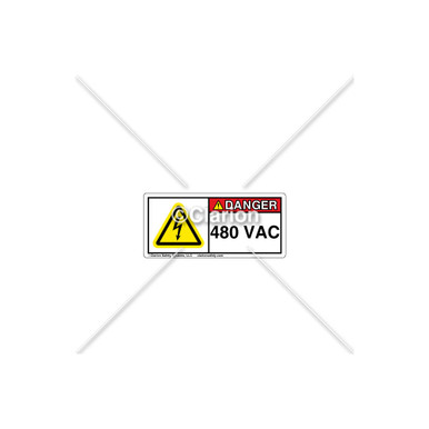 Danger/480 VAC (6701771) label