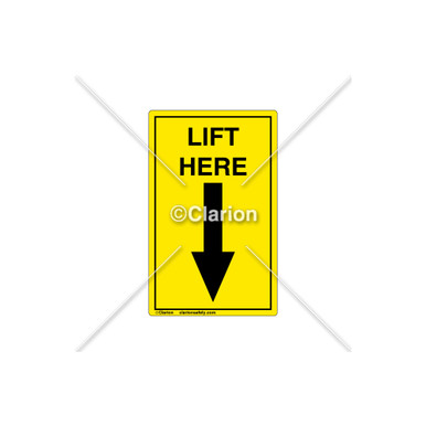 Lift Here (C8608-05) label